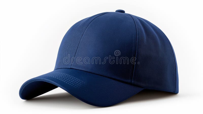 Navy Blue Cap on a Plain Background Showcasing Its Design and Texture ...