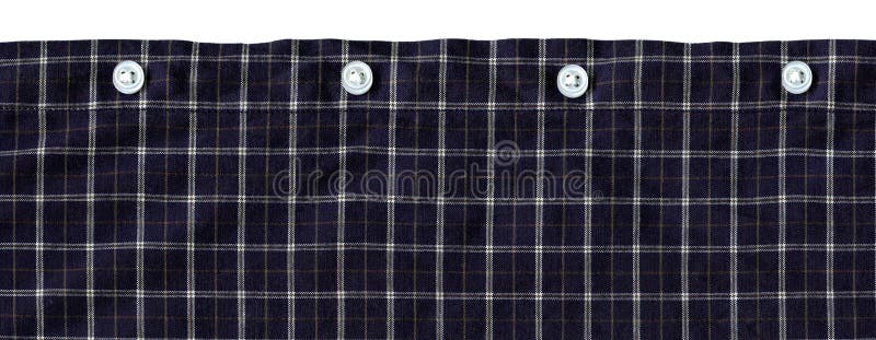 Navy Blue Classic Plaid Fabric, Shirt Fabric and Button Detail, Checked ...