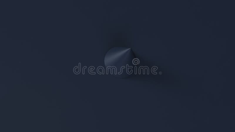 Navy Blue Cone Block stock illustration. Illustration of base - 190021557