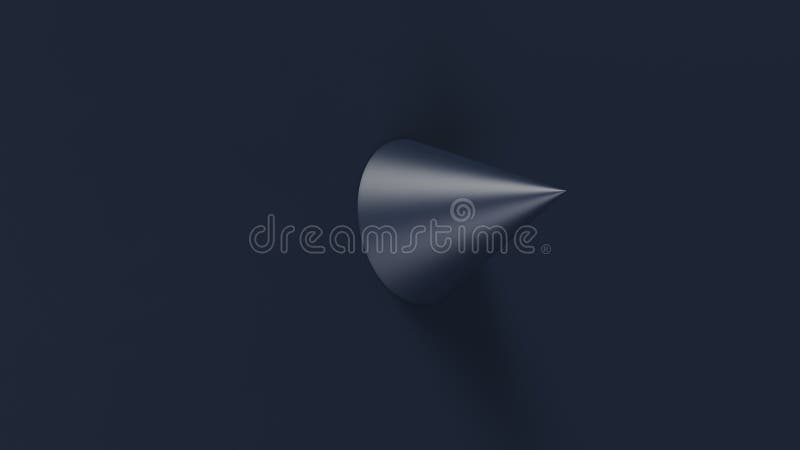 Navy Blue Cone Block stock illustration. Illustration of angle - 190021530