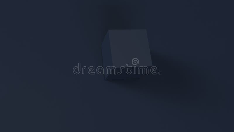 Navy Blue Cube Box Block stock illustration. Illustration of concept ...