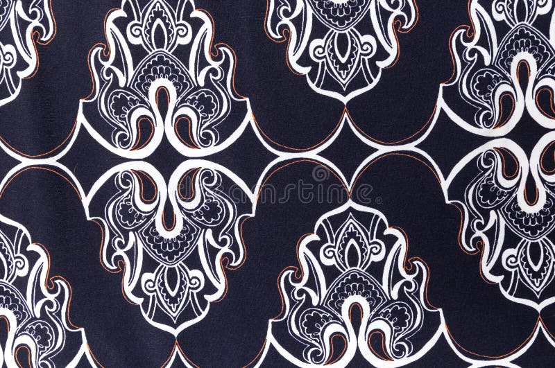 Navy Blue Geometric Fabric Print Background Stock Photo - Image of ...