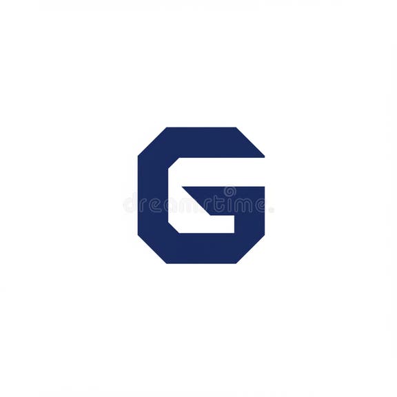 Navy Blue Geometric "G" Logo on a White Background. the Letter is ...