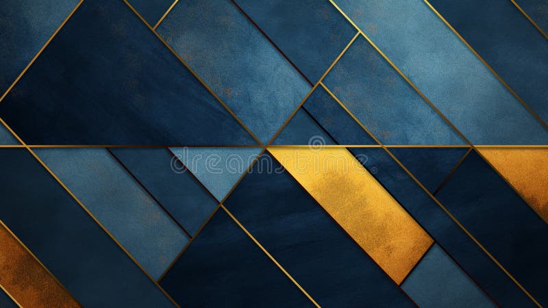 Navy Blue and Gold Geometric Lines Abstract Pattern Background Stock ...