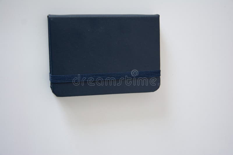 The Cover of an Unopened Navy Blue Striped Notebook Stock Image - Image ...