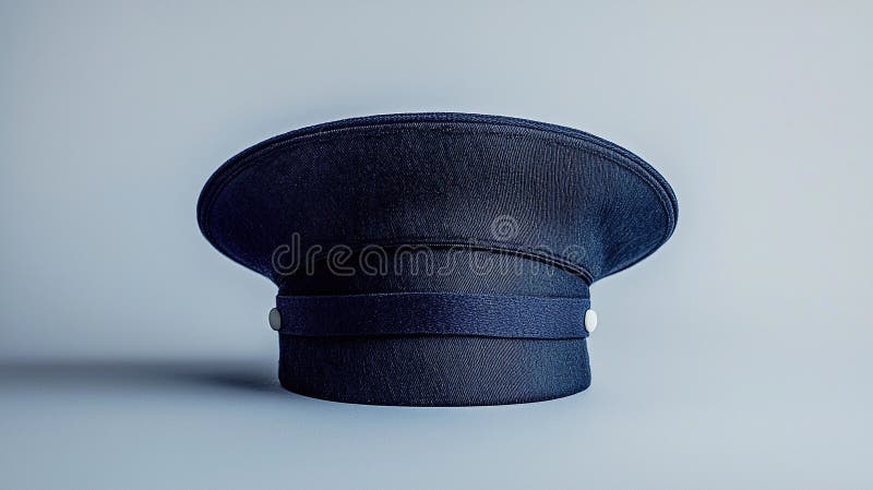 Navy Blue Peaked Cap on Simple Background, Ready for Use Stock ...