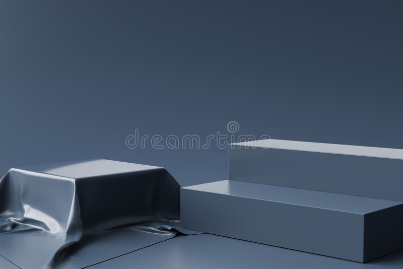 Navy Blue Product Background Stand or Podium Pedestal on Advertising ...