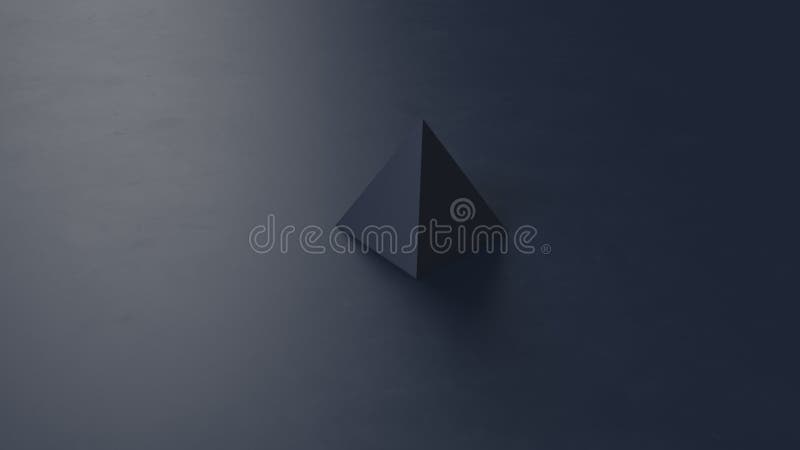 Navy Blue Pyramid Block stock illustration. Illustration of light ...