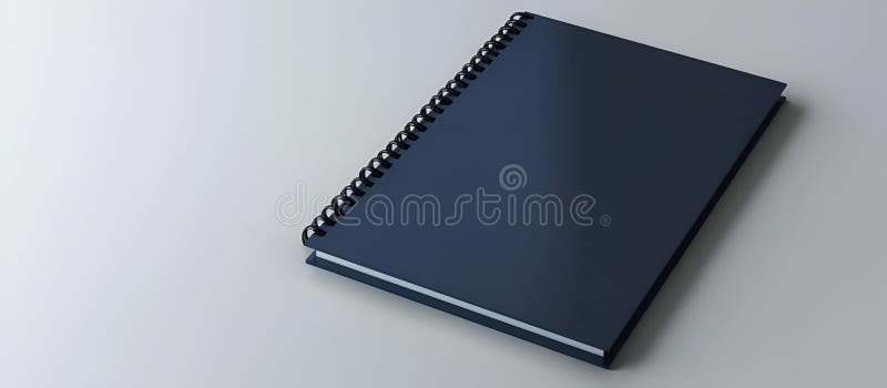 Navy Blue Ring-Bound Notebook for Branding Stock Photo - Image of ...
