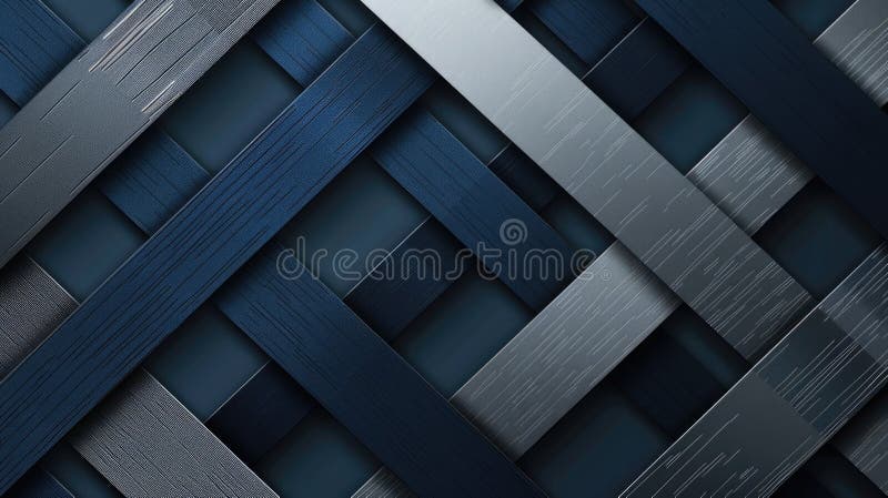 Navy Blue and Silver Abstract Pattern with Basic Geometric Shapes ...