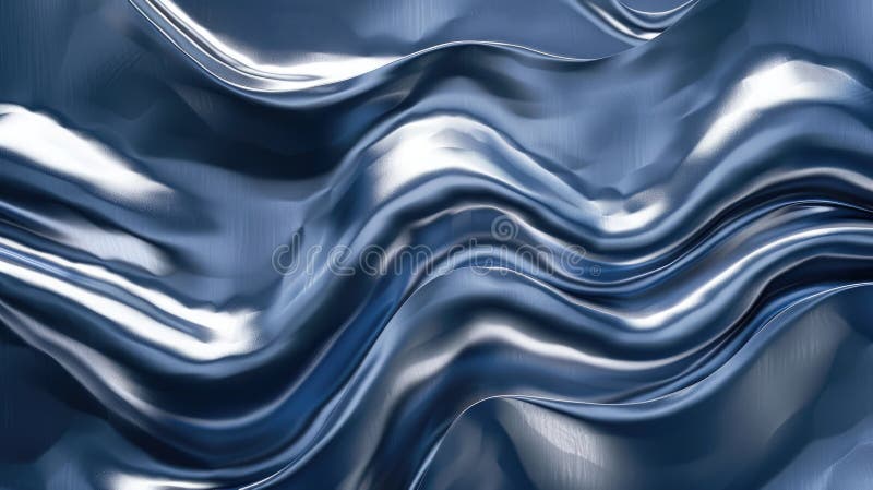 Navy Blue and Silver Abstract Pattern with Single Wave, Fluid and ...