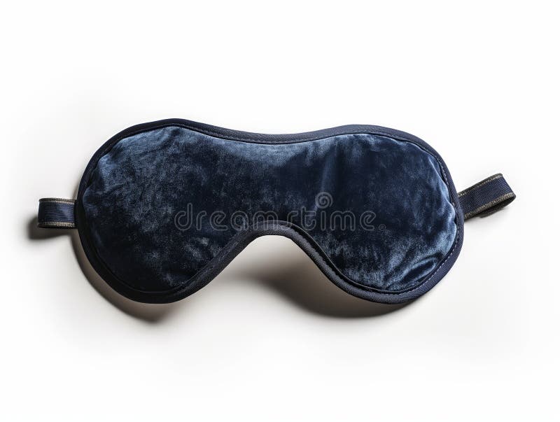 Navy Blue Sleep Mask on White Background Stock Image - Image of night ...
