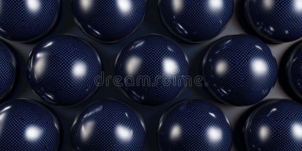 Navy Blue Spherical Carbon Textures Featuring Smooth, Glossy Patterns ...