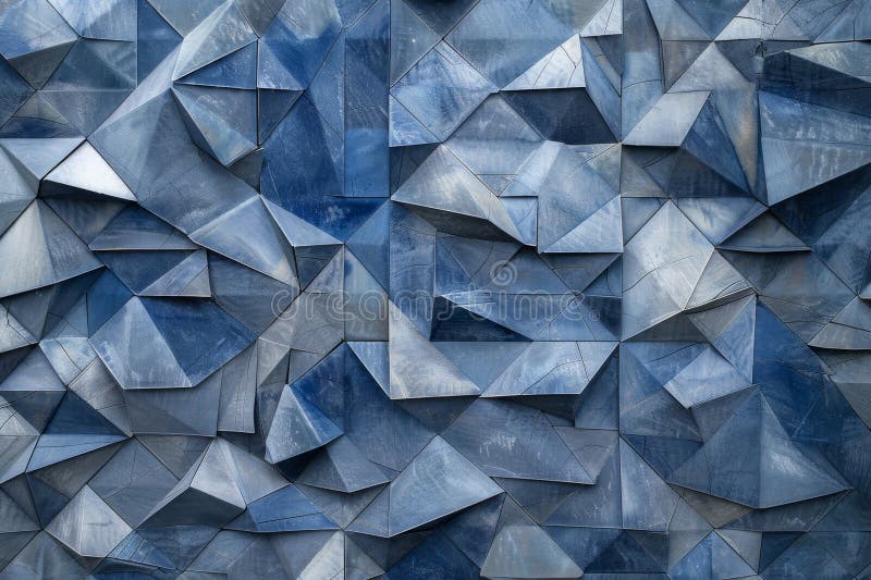 Navy Blue Triangular Mosaic Design Stock Illustration - Illustration of ...
