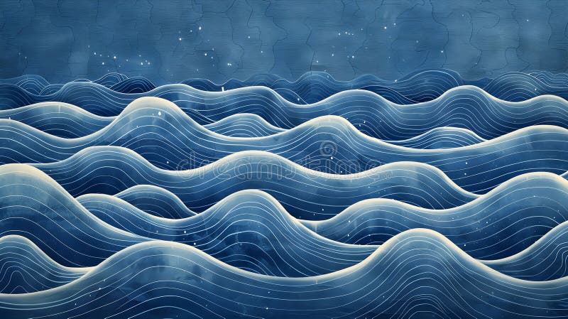 Navy Blue Waves in the Ocean, Abstract Background. Seascape. Stock ...