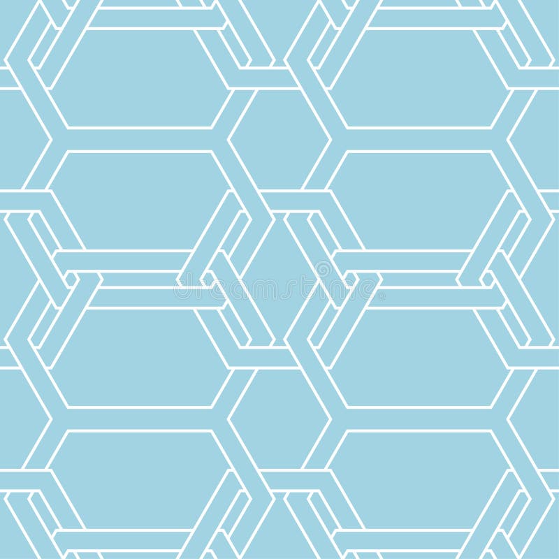 Navy Blue and White Geometric Ornament. Seamless Pattern Stock Vector ...