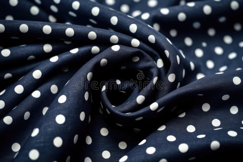 Navy Blue and White Polka Dot Pattern. Generative AI Stock Illustration ...