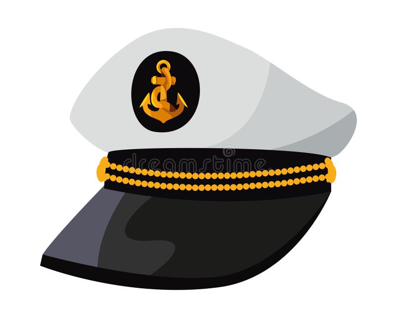 Navy cap with anchor stock vector. Illustration of nautical - 360517286