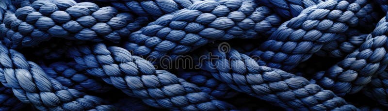 Navy Close Up Very Detailed Pattern of Ropes Panoramic Banner ...