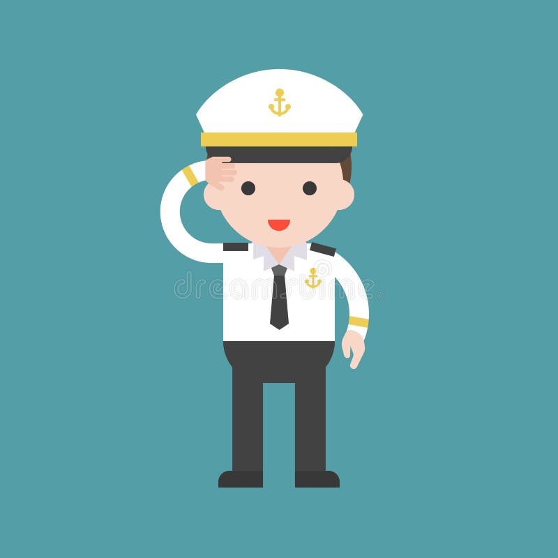 Navy, Cute Character, Professional Set, Flat Design Stock Vector ...
