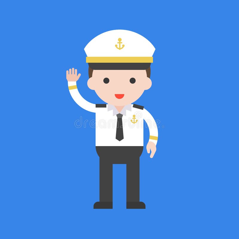Navy, Cute Character, Professional Set, Flat Design Stock Vector ...