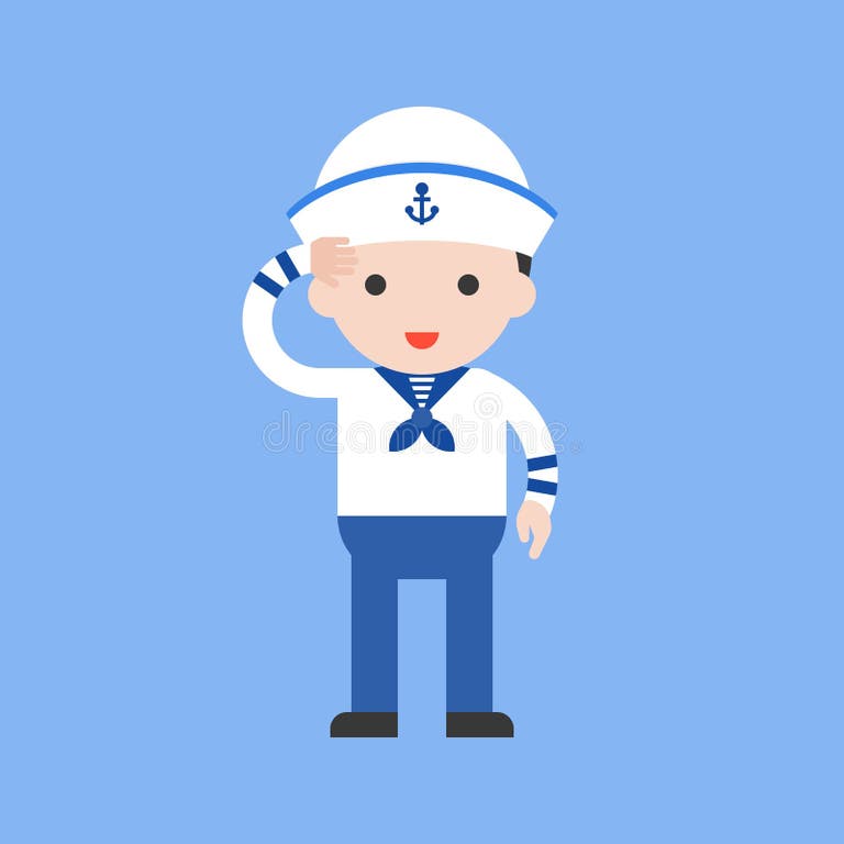 Navy, Cute Character, Professional Set, Flat Design Stock Vector ...
