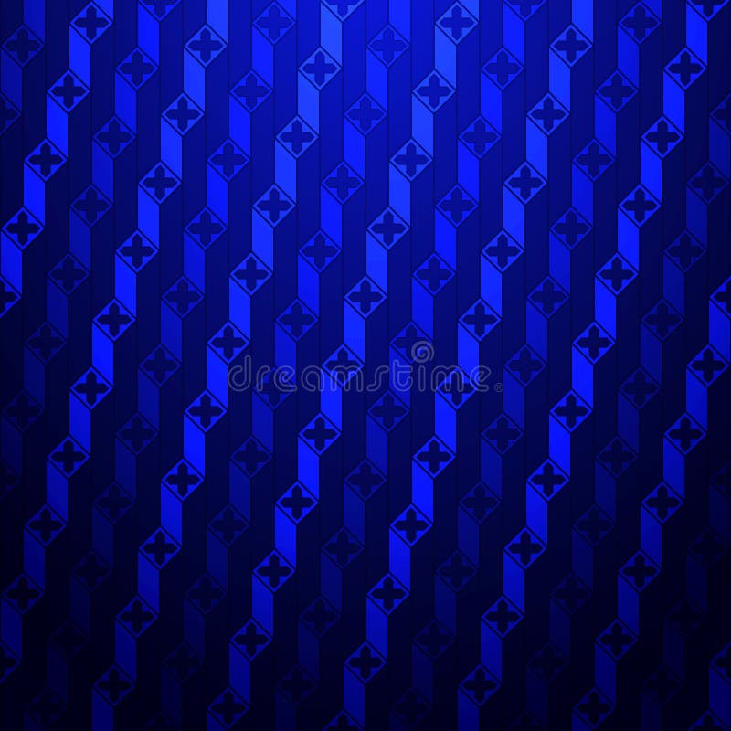 Navy Geometric Seamless Pattern Stock Illustration - Illustration of ...