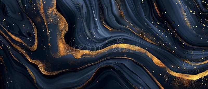 Navy and Gold Abstract Background with Elegant Marble Texture Design ...