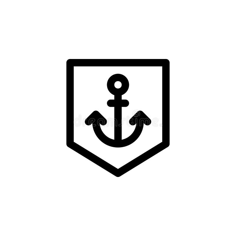 Navy Icon stock vector. Illustration of badge, police - 181509841