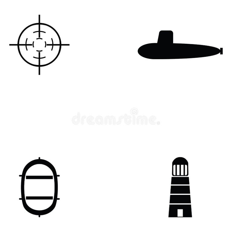 Navy icon set stock vector. Illustration of captain - 120569283