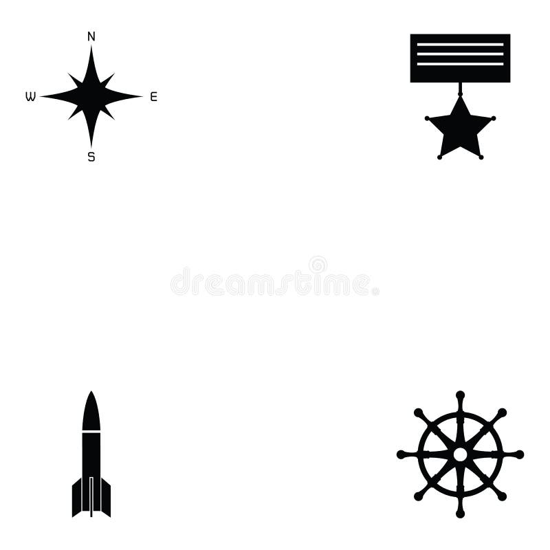 Navy icon set stock vector. Illustration of navigation - 120569355