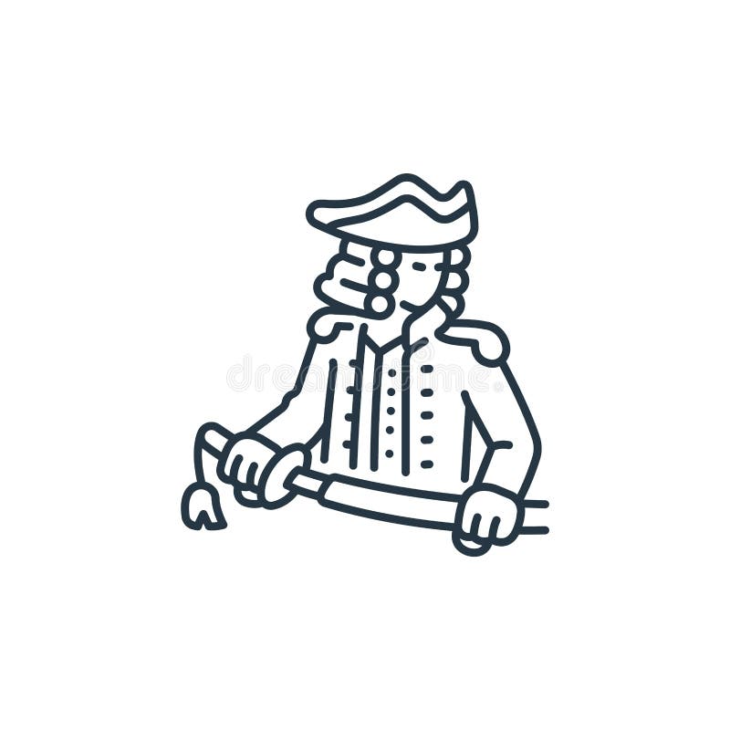 Navy Icon Vector from Pirate Concept. Thin Line Illustration of Navy ...