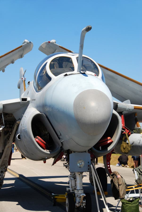 Navy jet folded wings stock image. Image of aviation, grey - 2605699