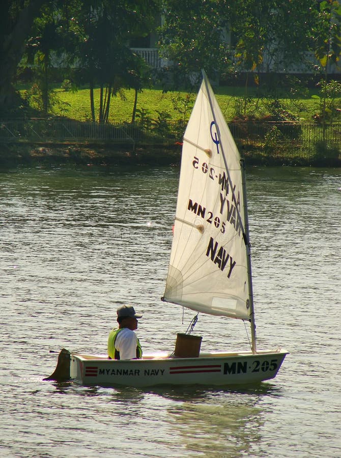 Navy Man Training at the City Lake, Yangon, Myanmar Editorial Photo ...