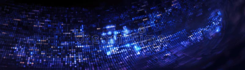 Navy Matrix Numbers Style Background. Generative AI Stock Illustration ...