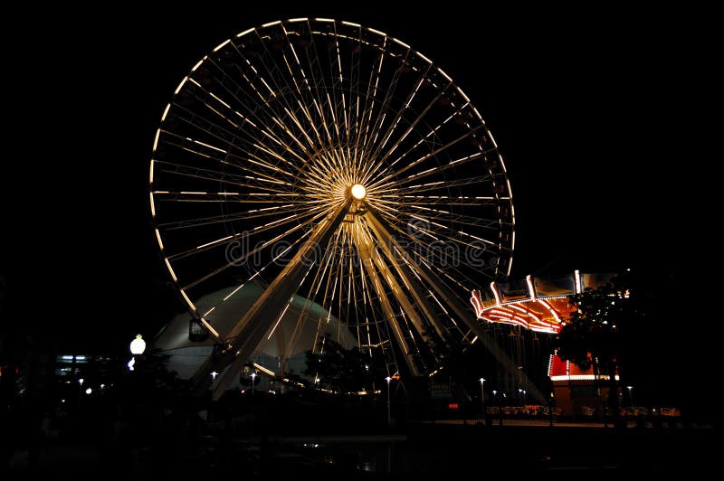 Navy Pier Ferris Wheel (Full Shot) Editorial Stock Image - Image of ...