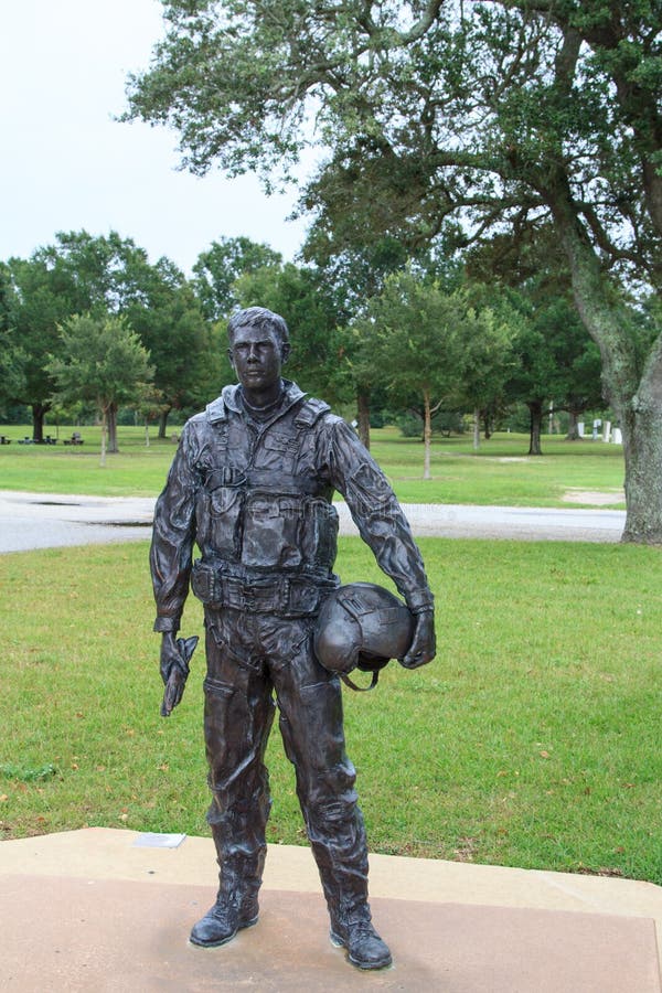 Navy pilot statue stock image. Image of plane, aviation - 35684279