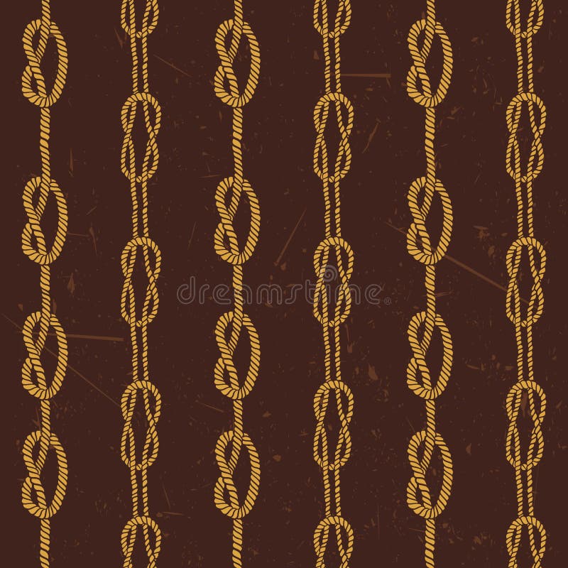 Navy Rope and Marine Knots Striped Seamless Pattern. Stock Vector ...