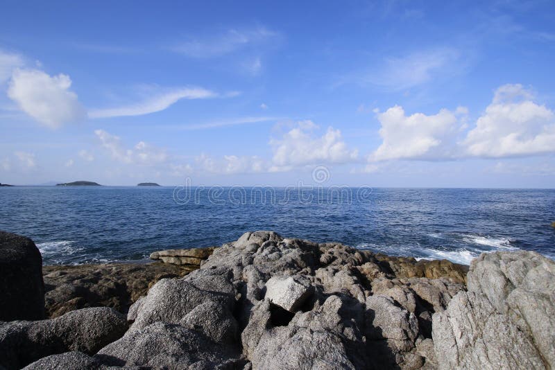 Navy Sea and Clearly Blue Sky Stock Image - Image of rock, protaras ...