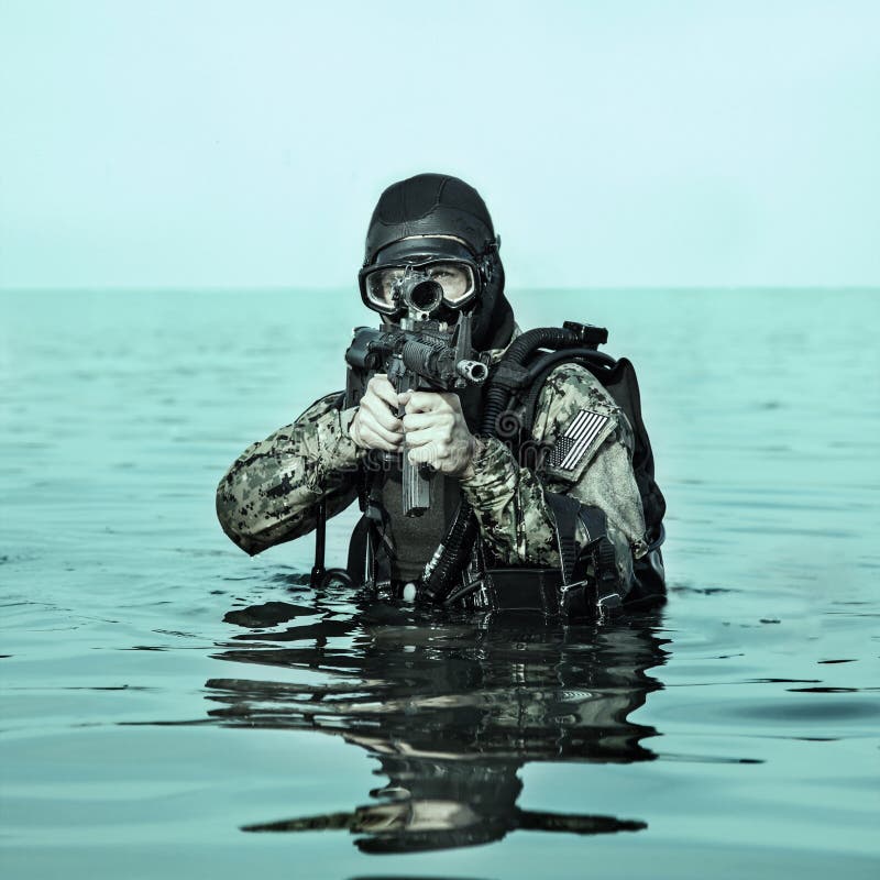 Navy SEAL frogman stock photo. Image of demolition, diving - 65319354