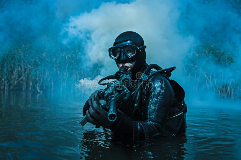 Navy SEAL frogman stock photo. Image of commando, frogman - 81938134
