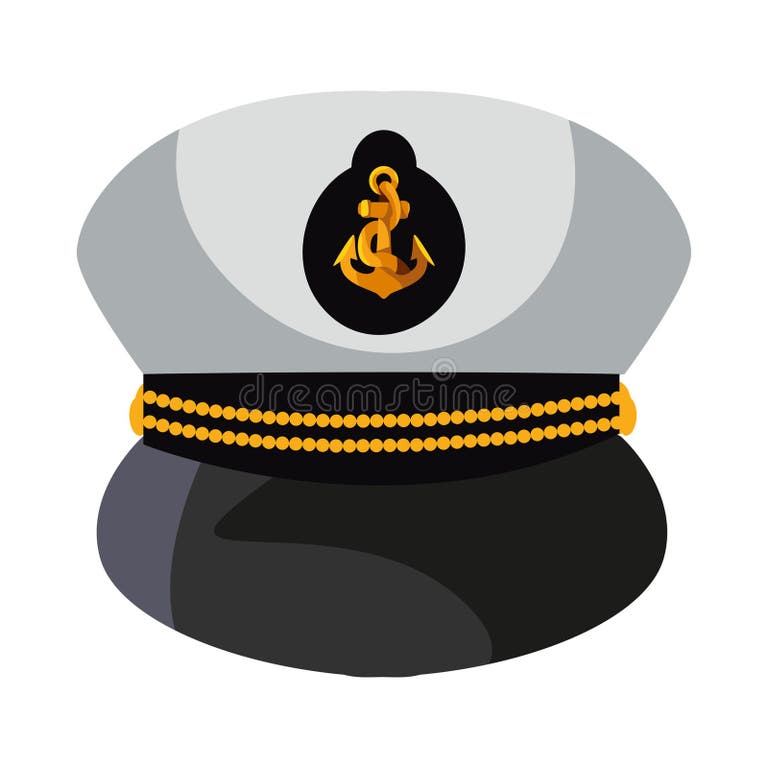 Navy Ship Captain Hat Uniform Stock Vector - Illustration of skipper ...