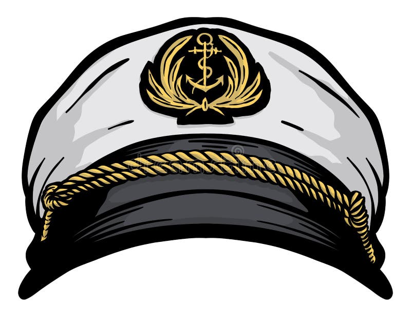 Navy Ship Captain Hat - Vector Illustration Stock Vector - Illustration ...
