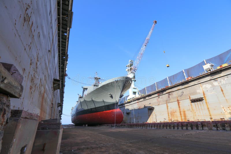 Navy ship repair stock image. Image of battleship, repair - 95008417