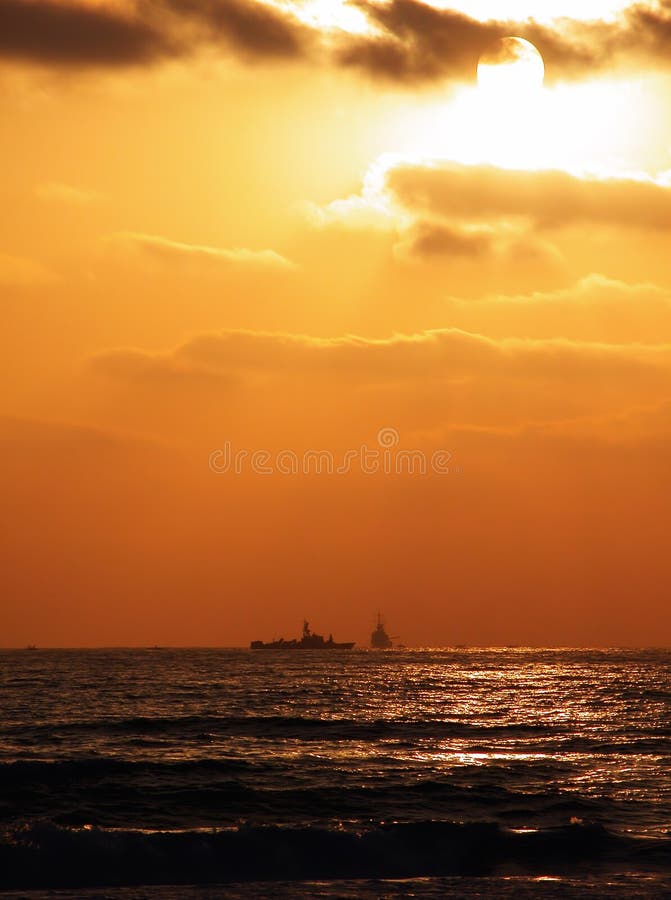 Navy sunset stock image. Image of mediterranean, clouds - 952453