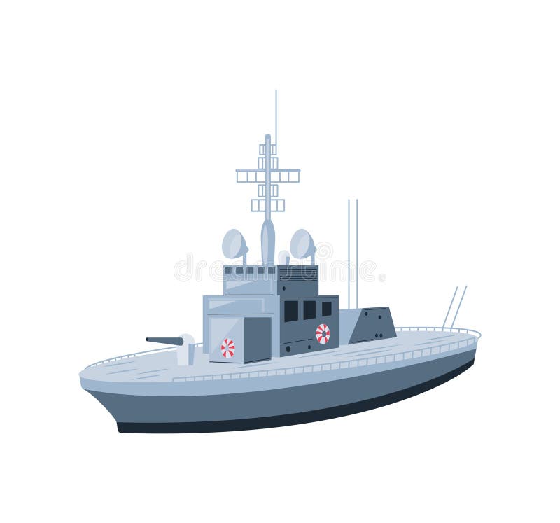 Navy warship vector stock vector. Illustration of transport - 351857099