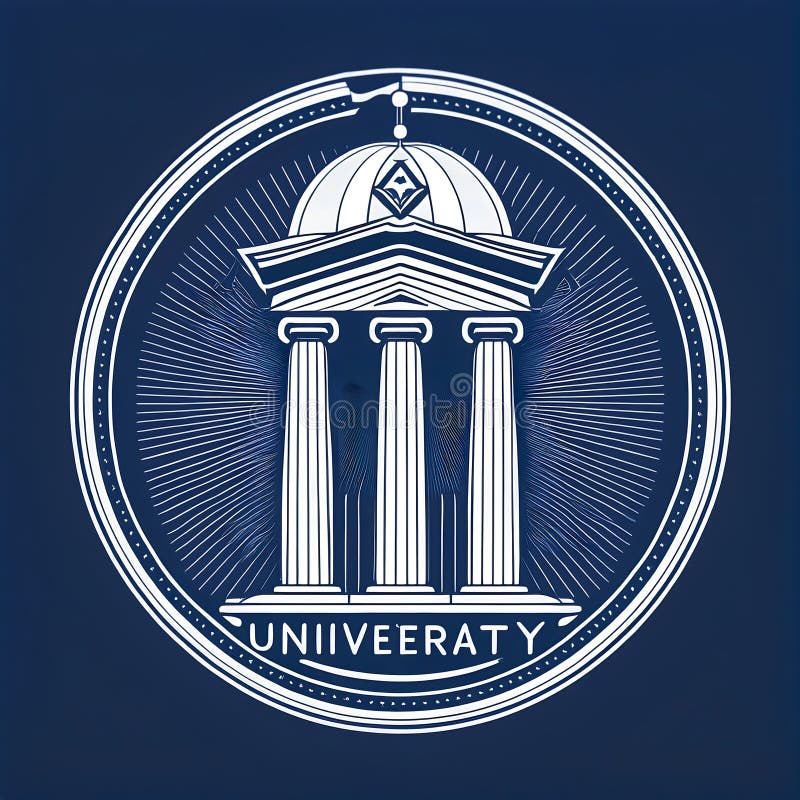 Navy White University Elegant Logo Stock Illustration - Illustration of ...