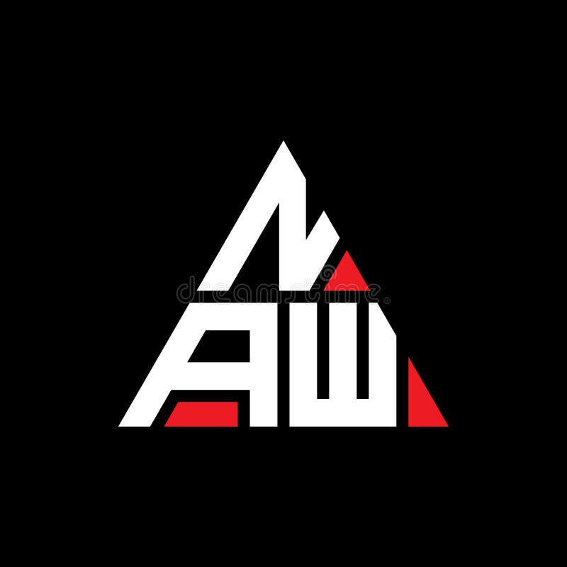 NAW Triangle Letter Logo Design with Triangle Shape. NAW Triangle Logo ...