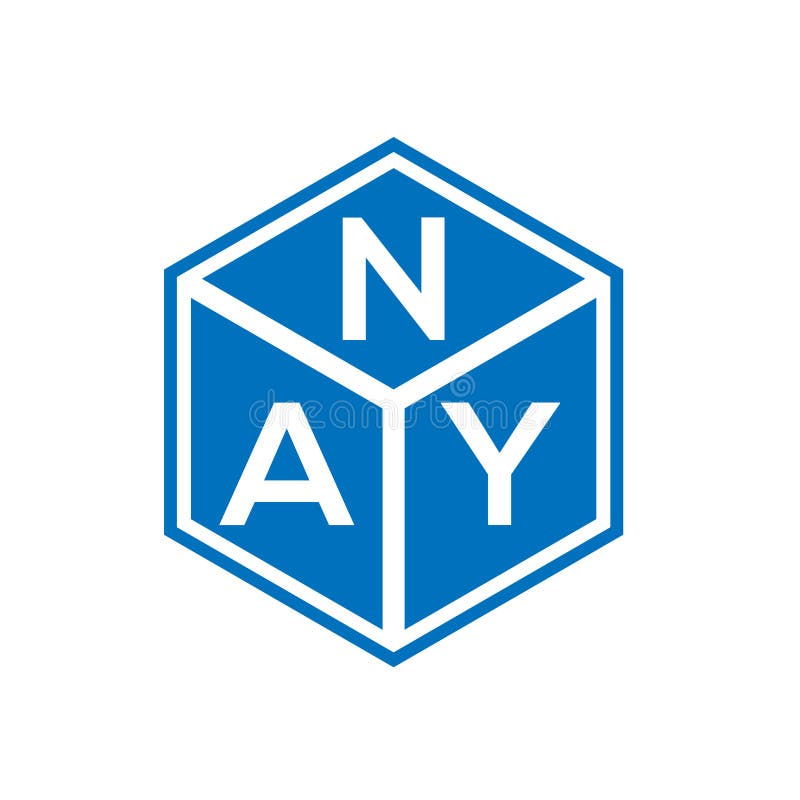 NAY Letter Logo Design on Black Background. NAY Creative Initials ...