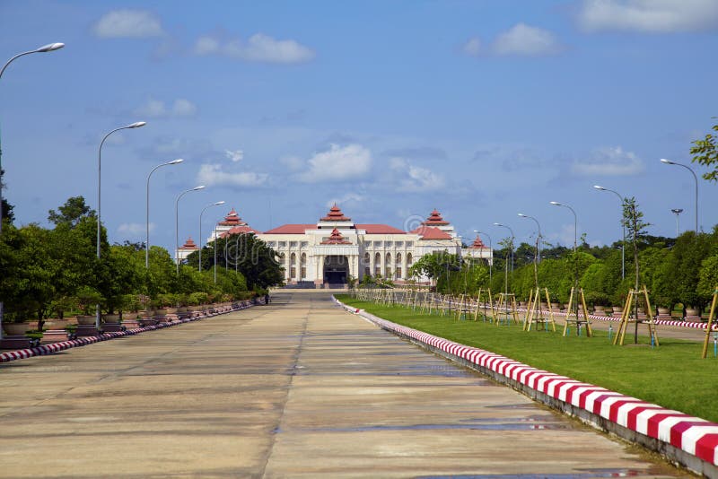 Naypyidaw City (Nay Pyi Taw) Stock Photo - Image of cloud, cultural ...